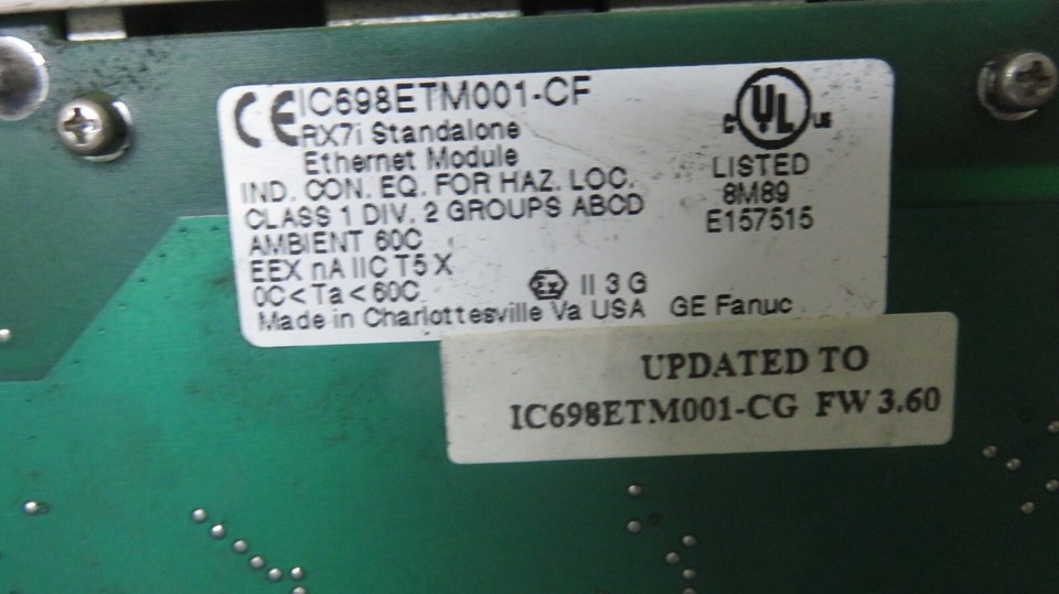 GE Fanuc IC698ETM001-CF RX7i Ethernet Module | eBay