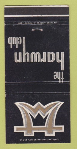 Matchbook Cover - The Harwyn New York City 30 Strike | eBay