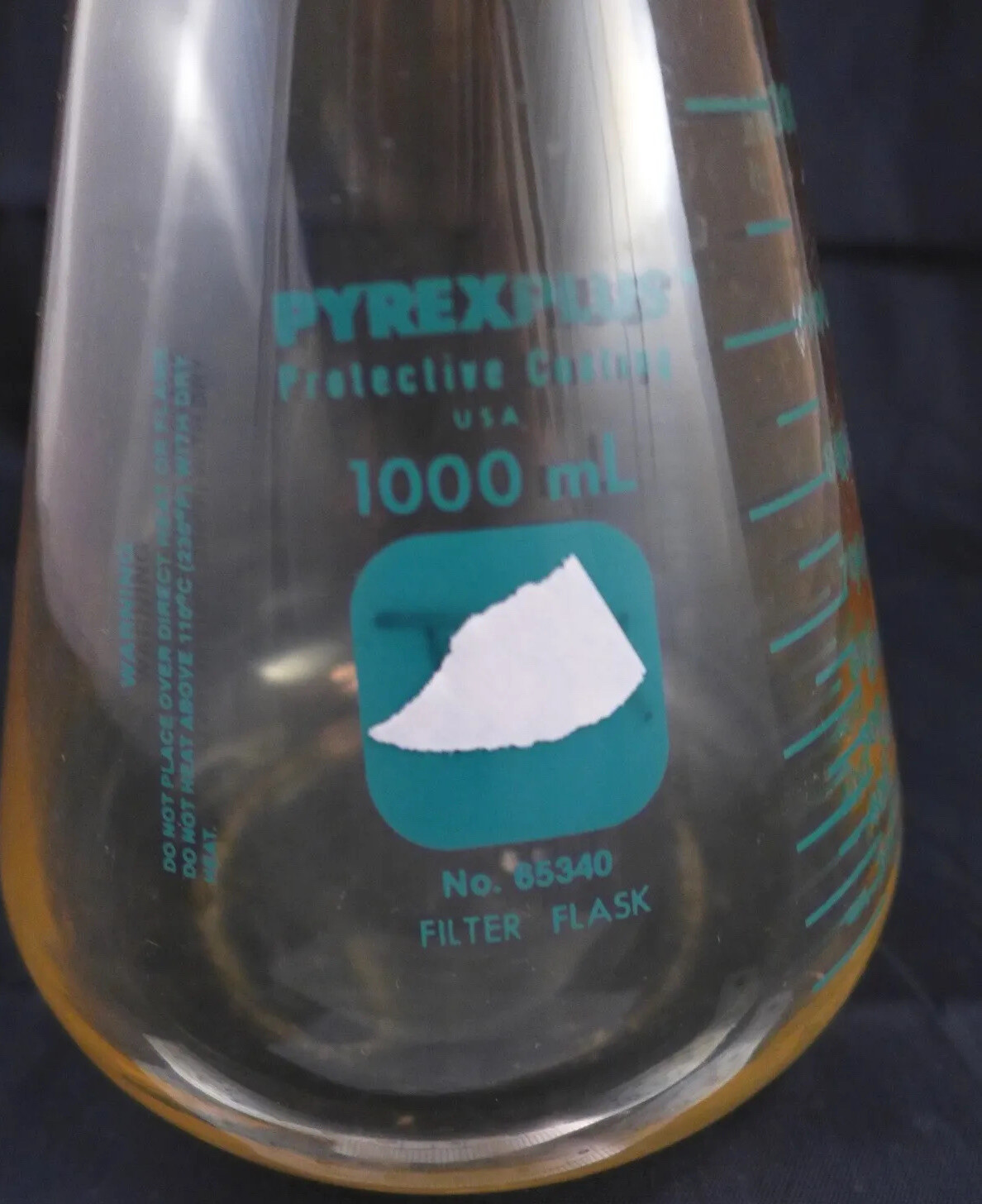 CORNING PyrexPlus Coated 1L Heavy Wall Filtering Flask #65340-1L | eBay