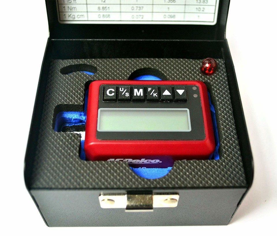 ACDelco ARM302-4S 1/2" Electronic Digital Torque Adapter, 12.5-250.7 ft ...