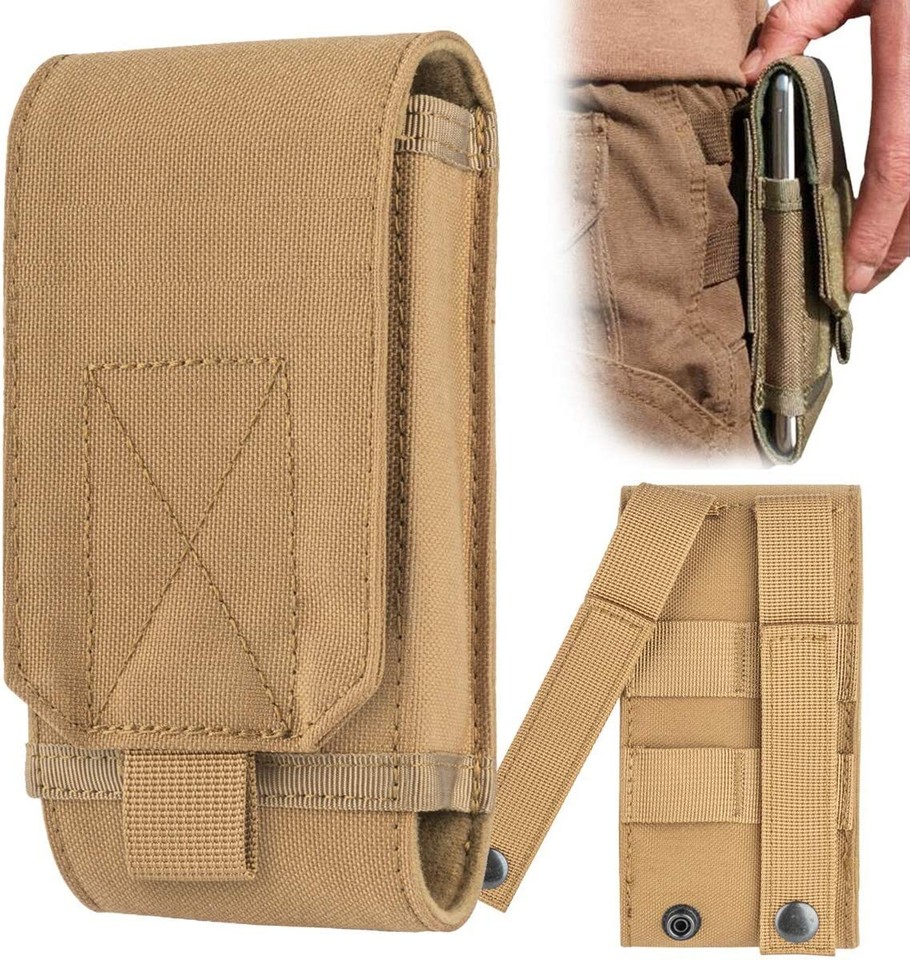Tactical Molle Cell Phone Case with Belt Clip Loop Holster Pouch Carry ...