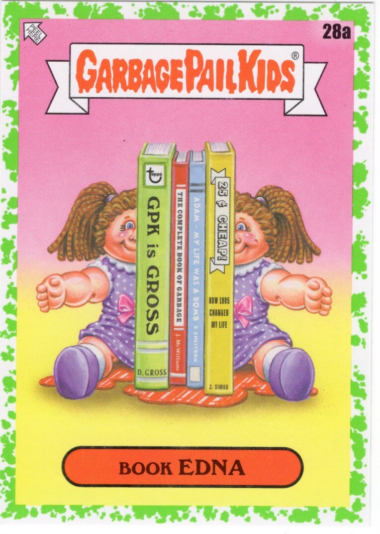 2022 GARBAGE PAIL KIDS GPK BOOK WORMS GREEN PARALLEL BOOK EDNA 28a NM/M ...