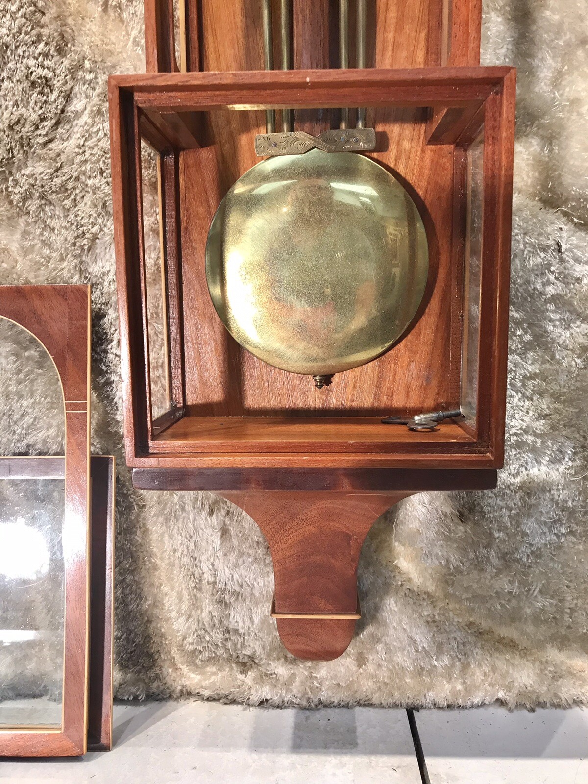 45 Days Germany Vienna,LATERNDLUHR ,Clock,1 double Brass Weights Driven ...