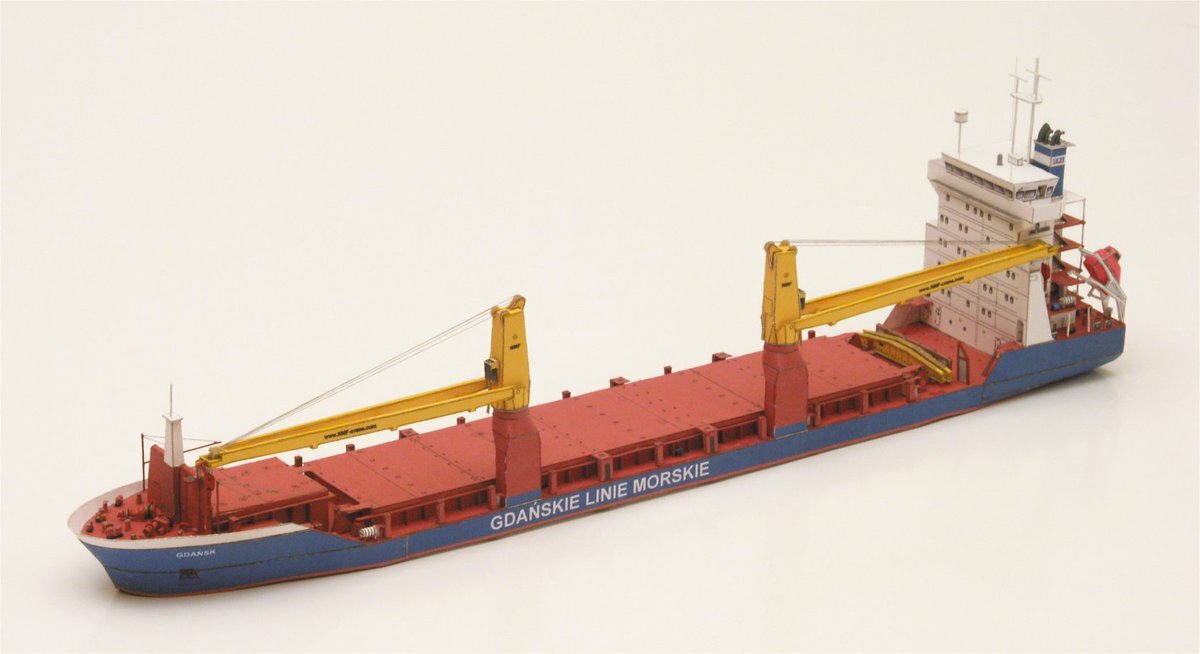 s MOUDOAUER 1/400 Polish Gdansk Cargo Ship Paper Model Ship Model Kit