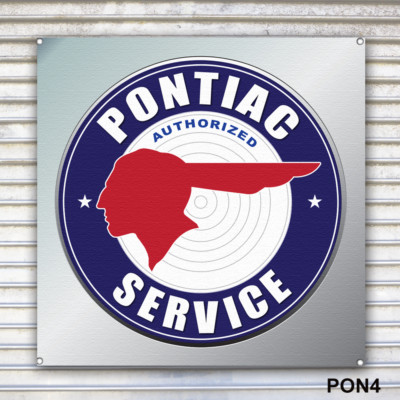 Pontiac Service Emblem Banner Sign Wall Art | eBay