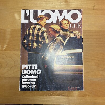 L'UOMO VOGUE MAGAZINE SUPPLEMENT 1986-87 PITTI UOMO MEN'S FASHIONS ...