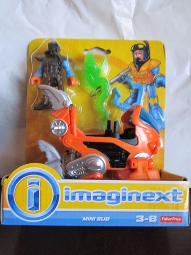 Fisher-Price Imaginext Deep Sea Diver Figure Mini Sub Eel Projectile ...