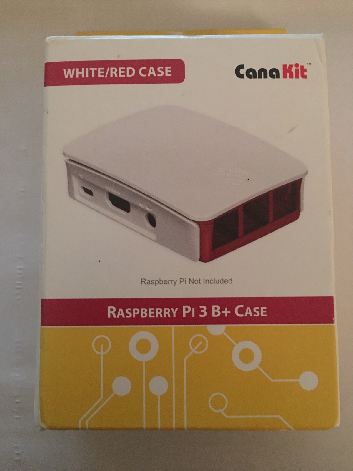 CanaKit - Case for Raspberry Pi 3 B+ Case White/Red NEW | eBay