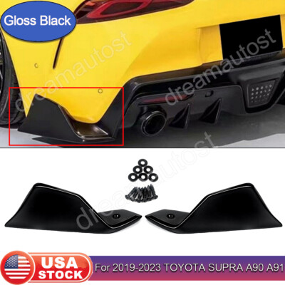 AG Style Gloss Black Rear Bumper Side Corner Aprons Spats For 2020-23 ...
