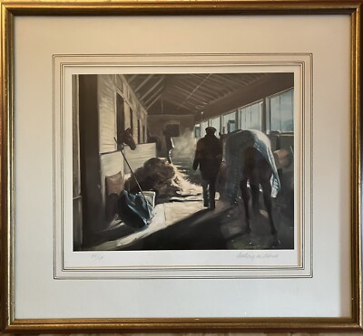 ANTHONY M. ALONSO SIGNED & NUMBERED 1975 EQUESTRIAN FRAMED (24” x22 ...
