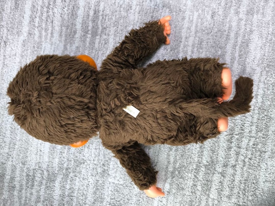 Monchhichi Plush Toy Blue Eyes H37cm Brown Hair Boy Vintage Sekiguchi ...