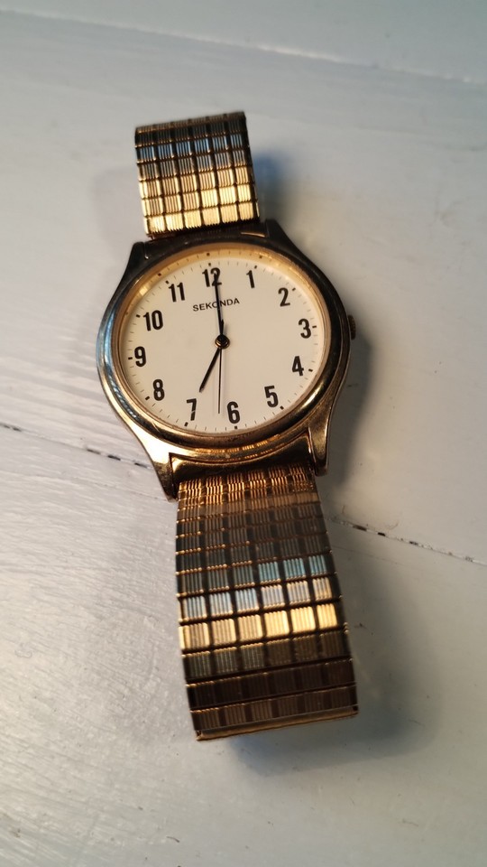 Sekonda 4603 ladies gold coloured Watch White Dial & Flexible Gold Tone ...