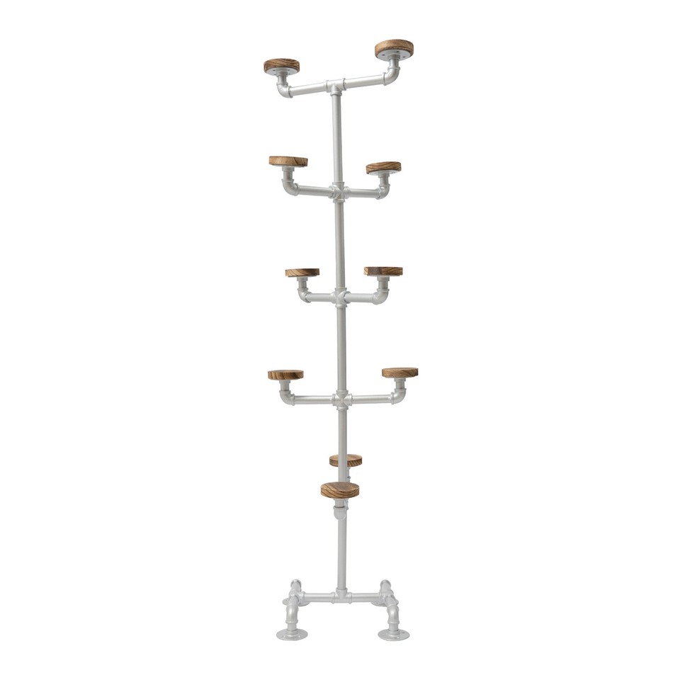 5 Tier Hat Display Rack Free Standing Metal Floor Caps Headwear Stand ...