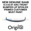 NEW GENUINE SAAB 9-3 03-07 FRONT BUMPER LIP LOWER SPOILER ARC OEM ...