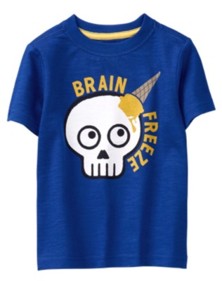 NWT Gymboree Jump into Summer Boys Brain Freeze Blue Shirt Size 12-18 M ...