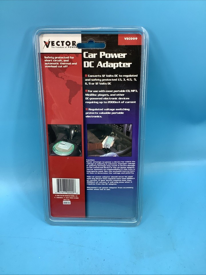 Multi-Port Car Power DC Adapter VEC009 12V DC Converter Charge Anything ...