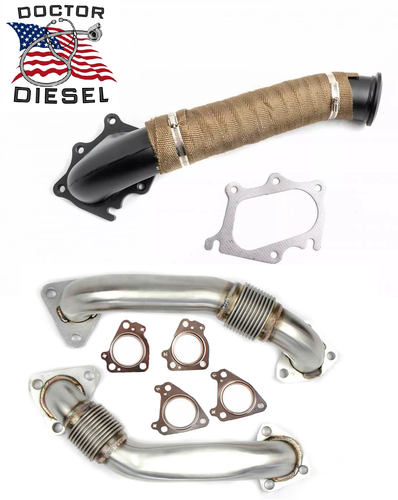 3" Turbo Pipe W High Flow Up Pipes For 01-04 Chevy GMC 6.6L LB7 Duramax ...