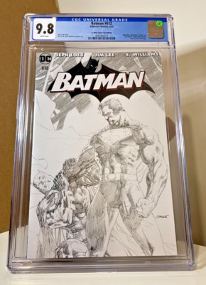 Batman #612 2nd Print CGC 9.8 Jim Lee Sketch Cover - Batman/Superman ...