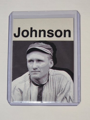 Walter Johnson Artist Signed Baseball Art Card 1/10 | eBay
