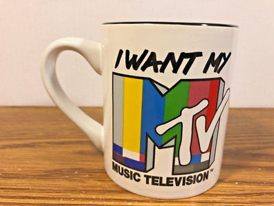 MTV I Want My MTV 14 Oz Ceramic Coffee Tea Mug White Viacom Official ...