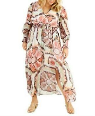 Inc Plus Size Smocked Puff-Sleeve Maxi Dress, Size XL | eBay