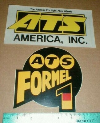 2 ATS Light Alloy Wheels Formel Formula 1 Indy Racing decal sticker old ...