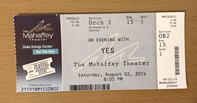 2014 YES ST. PETERSBURG FLORIDA CONCERT TICKET STUB ROUNDABOUT 90215 | eBay