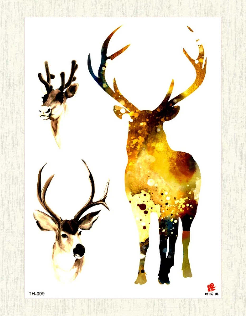 Elk Antler Tattoo On Arms