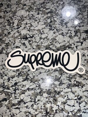 SUPREME CURSIVE STICKER | eBay