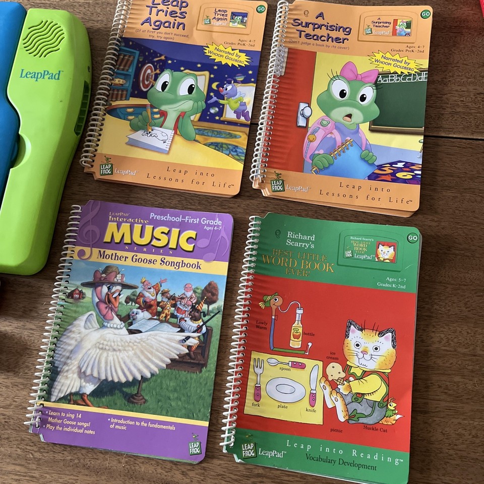 VTG 2001 LeapFrog LeapPad Learning System Console + 4 Books | Untested ...