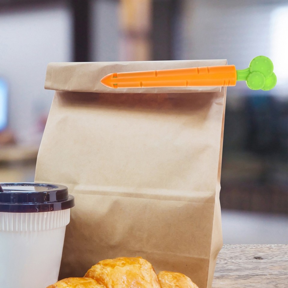 5 Sets Carrot Sealing Clips Food Bag Sealing Clamp Plastic Chip Clips ...