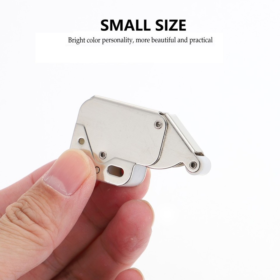 6 Pcs Cabinet Door Push Button Locks Spring Loaded Drawer Latch Safety ...