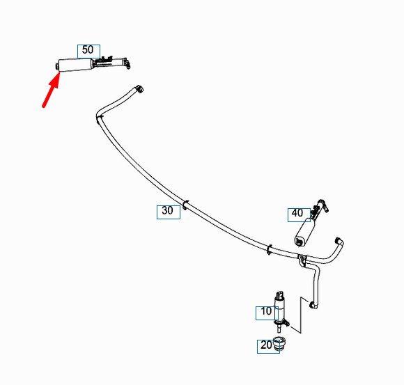 Mercedes-Benz a W176 Headlight Washer Nozzle Right A1768600247 for sale ...