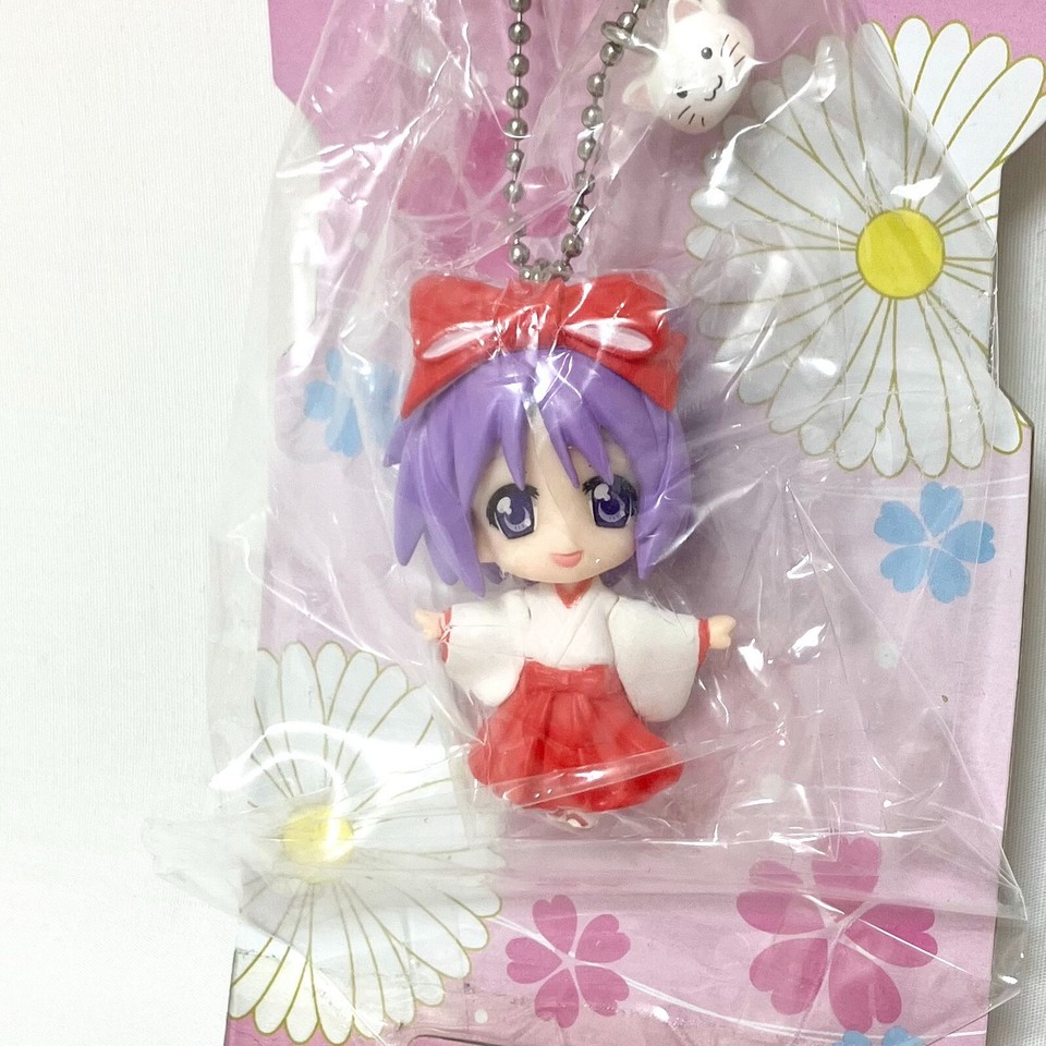 Lucky Star Keychain Figure Miyuki Konata Kagami Tsukasa Nyamo SEGA Set ...