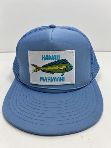 Rare Vintage Mahi Mahi Hawaii Hat Rope Beach Fish Patch Cap Blue | eBay