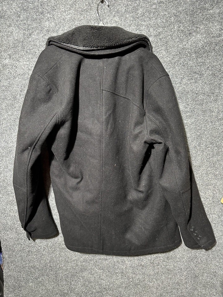 Volcom Womens Black Button Up Jacket Peacoat Cotton Size Large | eBay