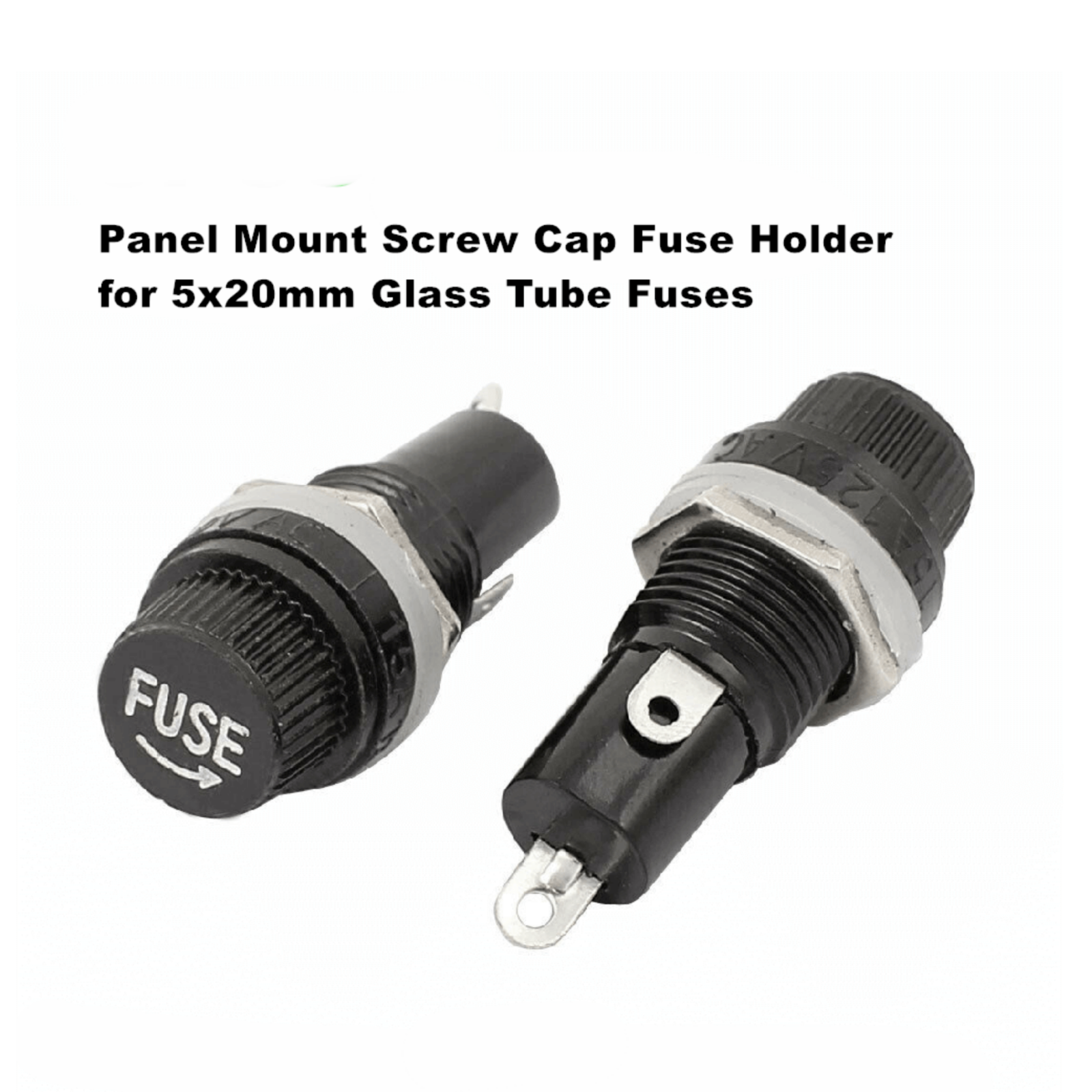 10PCS Screw Cap Fuse Holder for 5x20mm Glass Fuses 30A 12V, 10A 250V UK ...