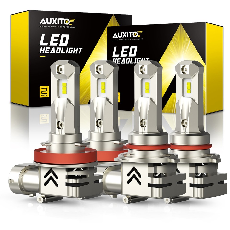 Set of 4 9005 H11 & LED Combo Headlight Head Light Kit High Low Beam ...