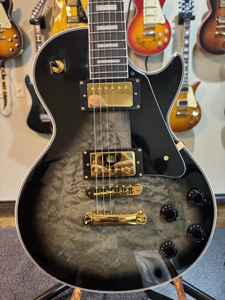 Chibson Custom LP Guitar 5A Quilted maple top Ebony fingerboard, Frets ...