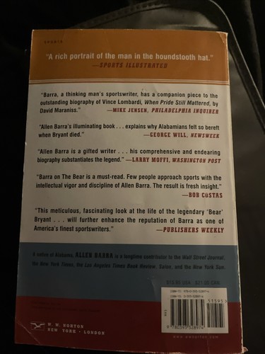 Last Coach : A Life of Paul Bear Bryant by Allen Barra (2006, Perfect ...
