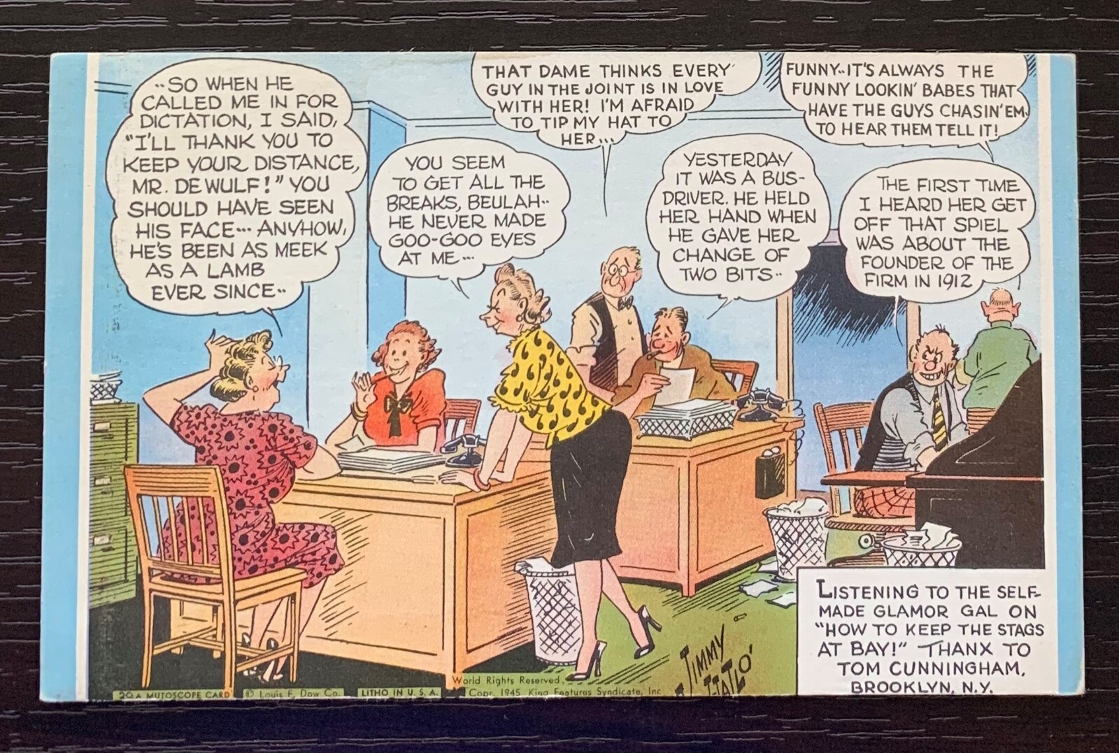 1944-45 JIMMY HATLO THEY'LL DO IT EVERYTIME MUTOSCOPE CARTOON VENDING ...