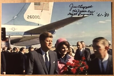 RARE Joe Chappell Signed Photo JFK Assassination Air Force One Flight ...