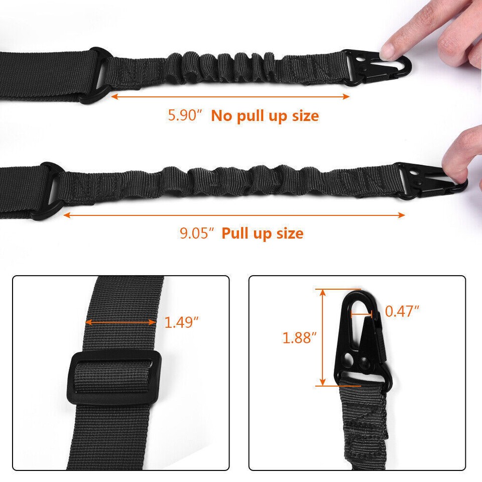 Tactical 2 Point Sling Rifle Adjustable Gun Sling Standard Strap with ...