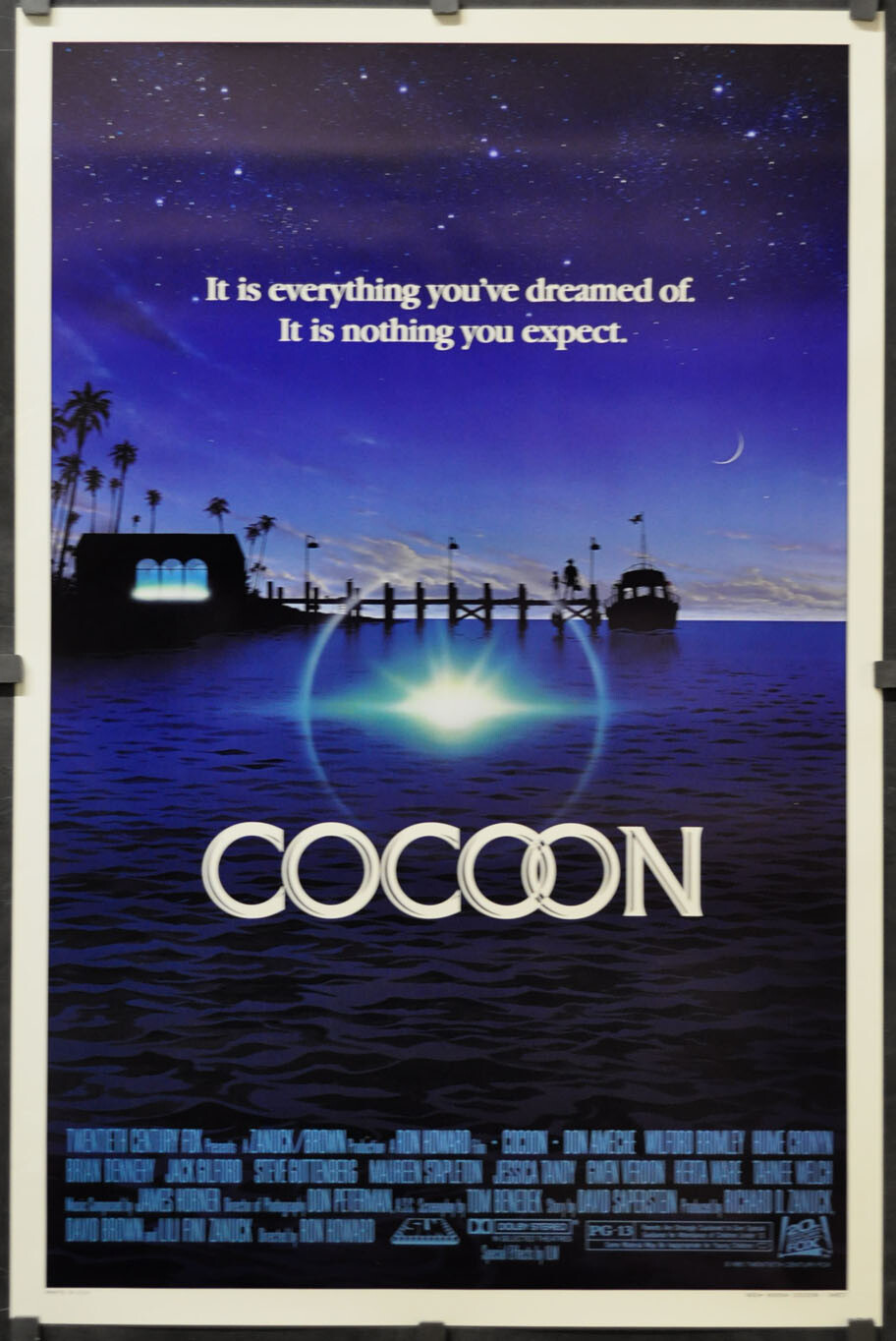 COCOON 1985 ORIGINAL 27X41 MOVIE POSTER RON HOWARD DON AMECHE WILFORD ...