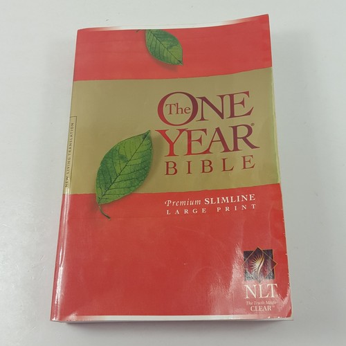 One Year Large Print NLT Bible Premium Slimline Paperback 9781414312446 ...