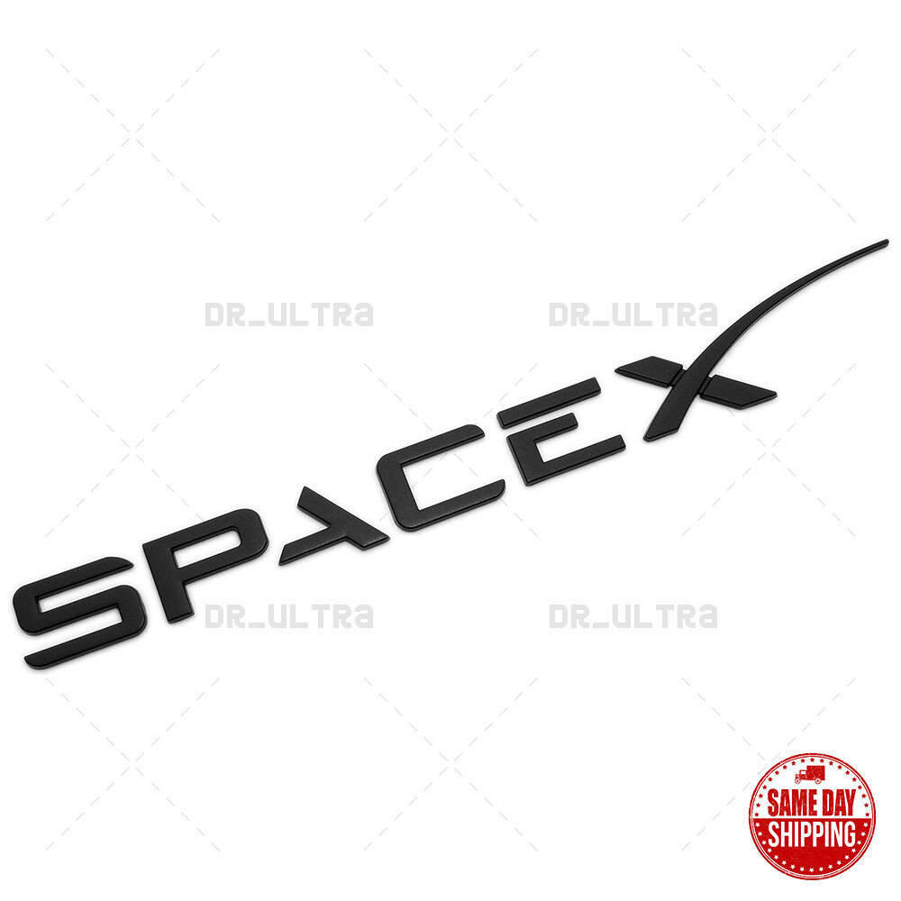 Tesla SpaceX 3D Decal Letter Nameplate Logo Badge Emblem Decorate Matte ...
