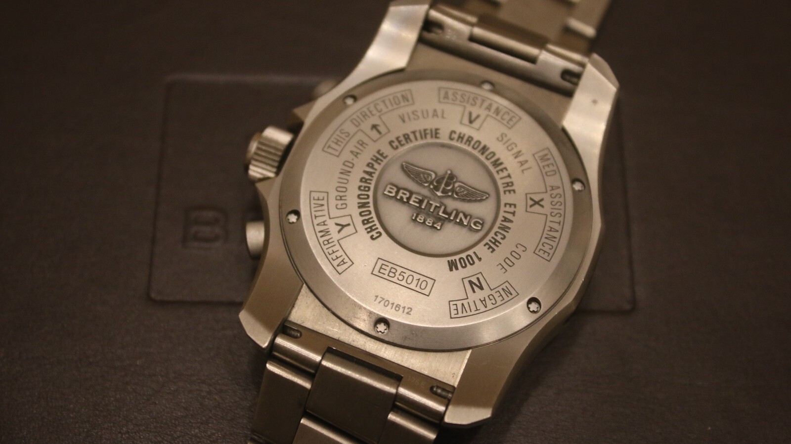 Breitling Cockpit B50 Professional EB5010 Black Dial Titanium full set ...