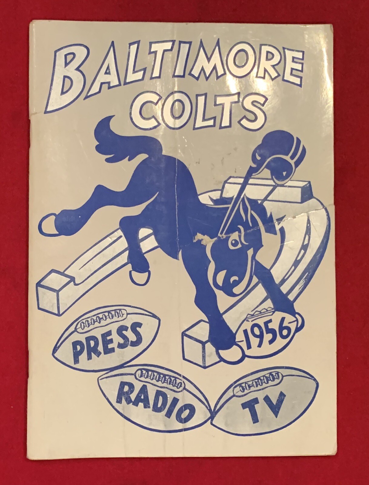 Vintage 1956 Baltimore Colts Football Yearbook Early Antique Old NFL ...
