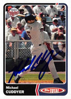 Michael Cuddyer autographed baseball card (Minnesota Twins) 2003 Topps ...
