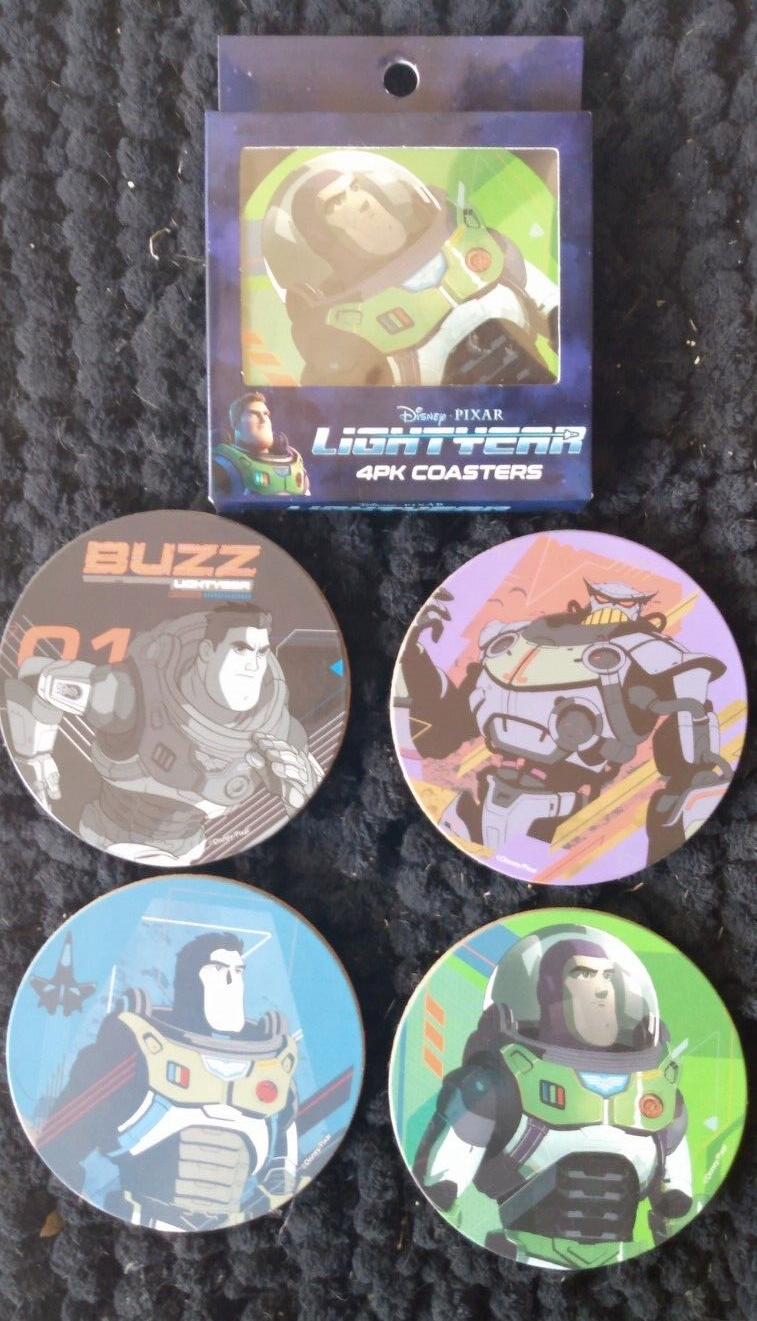 Disney Pixar Buzz Lightyear Coasters - 4pk Coaster Set (NEW) | eBay